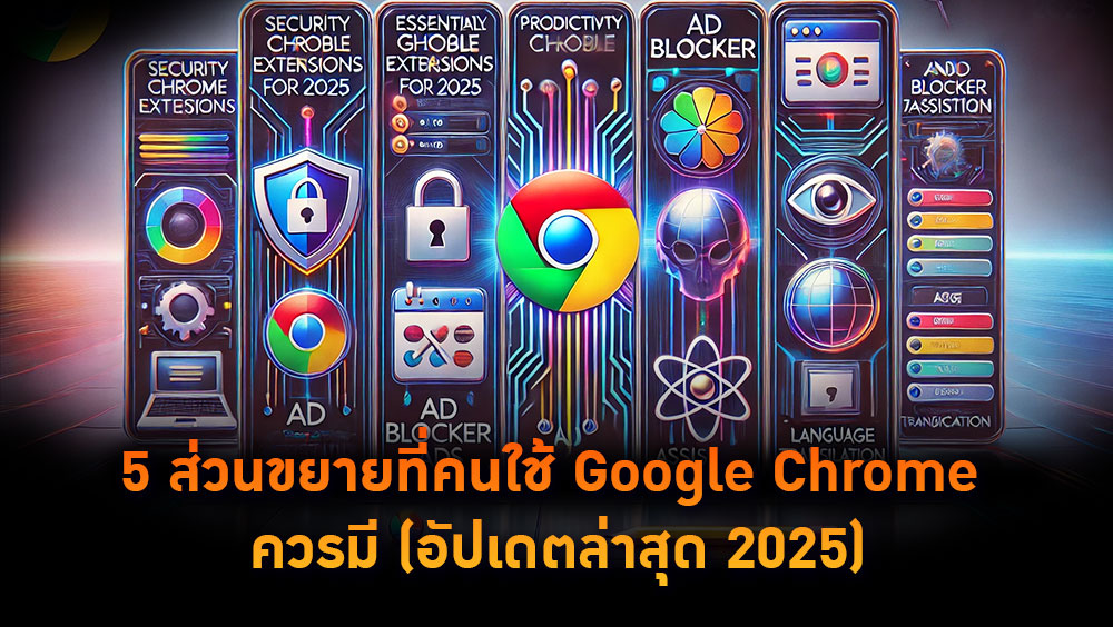 5 ส่วนขยายที่คนใช้ Google Chrome ควรมี (อัปเดตล่าสุด 2025)